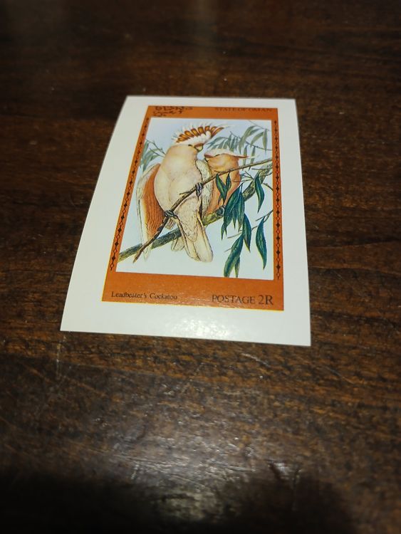 Timbre rare - Cacatoès de Leadbeater - Australie 🇦🇺 (Neuf (Voir ...