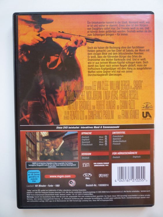 Sabata Western Klassiker 1969 Lee van Cleef, William Berger | Kaufen ...