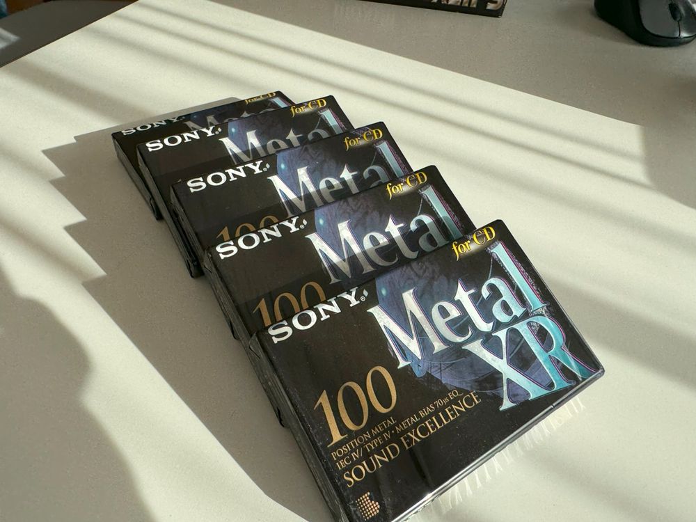 Compact Cassette Sony Metal XR 100 (5 Stück) (Neu und originalverpackt ...