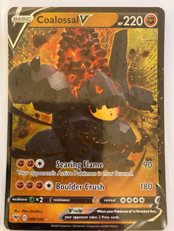 Pokemon Coalossal 098/185 Vivid Voltage EN (Neu (gemäss Beschreibung ...