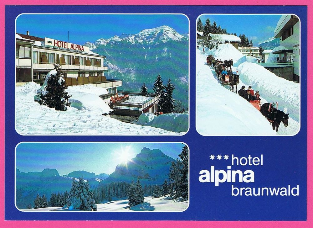 Braunwald Hotel Alpina 3-Bild Karte | Kaufen auf Ricardo