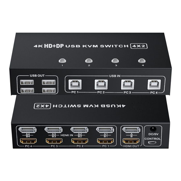4 Port HDMI Displayport KVM Switch Dual Monitor (Gebraucht) in Subingen ...