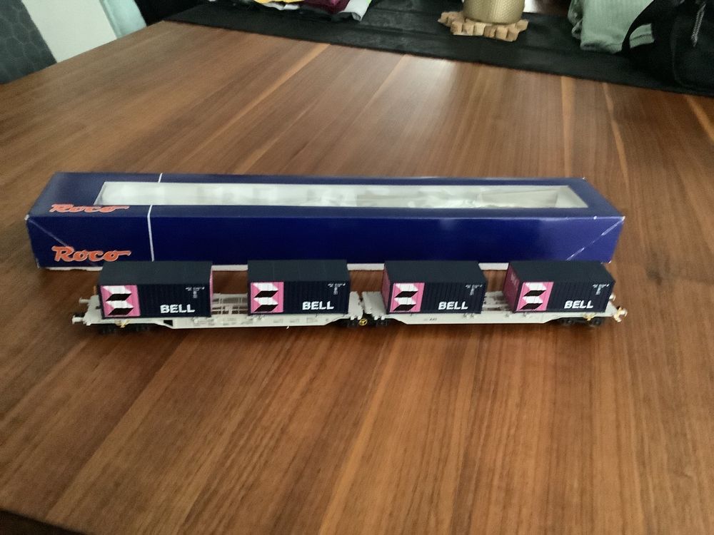 Roco 66448 Doppeltragwagen Sdggmrs (Gebraucht) in Biberist für CHF 76 ...