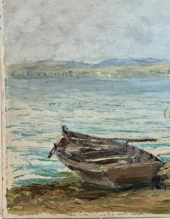 Robert HOFER (1885-1954) Seeansicht mit Boot Gemälde (D'occasion) à ...