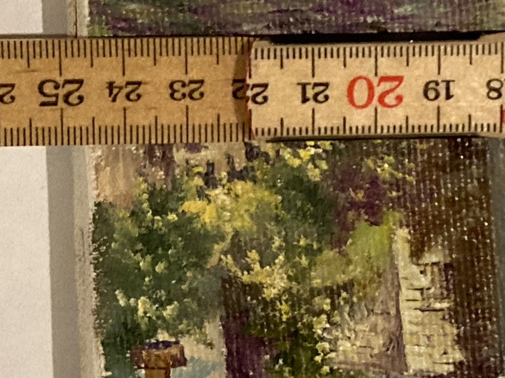 Marcque J. 1984 Landschaftsgemälde signiert mit Bücke, Bach | Kaufen ...