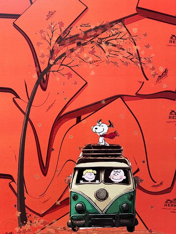 DEATH NYC « Hermes Snoopy VW Bus » 19/100 (Neu (gemäss Beschreibung ...