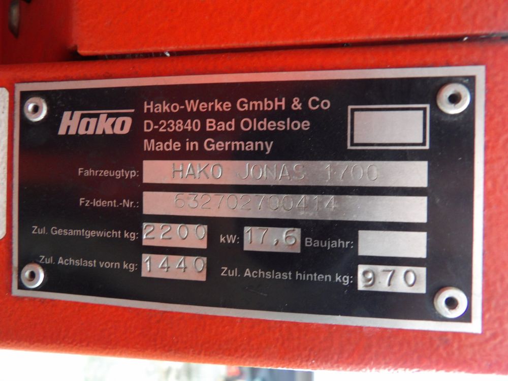 Hako Jonas 1700 D Kehrmaschine (Gebraucht) in Lyssach für CHF 1250 ...
