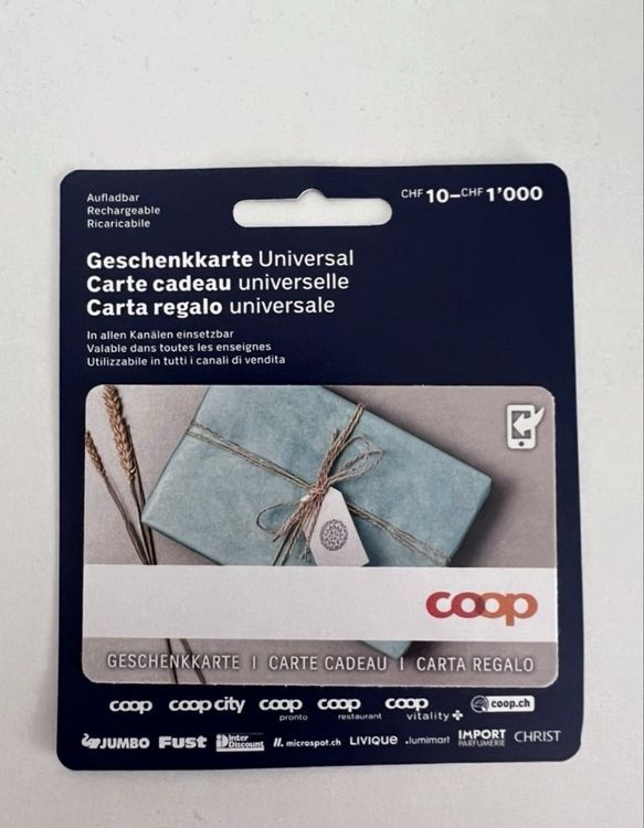 Geschenkkarte von Coop im Wert von 50.- (Neu und originalverpackt) in ...