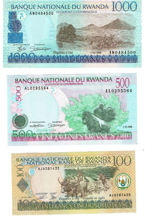 Rwanda Set 3 Stk. 1998-2003 P26 P27 P29 UNZ | Kaufen auf Ricardo