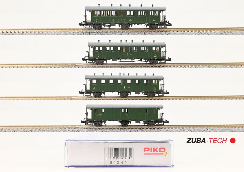 Piko 94341 Oldtimer Wagenset AB3/B/C3/F3 4-tlg SBB, Spur N (Neu (gemäss ...