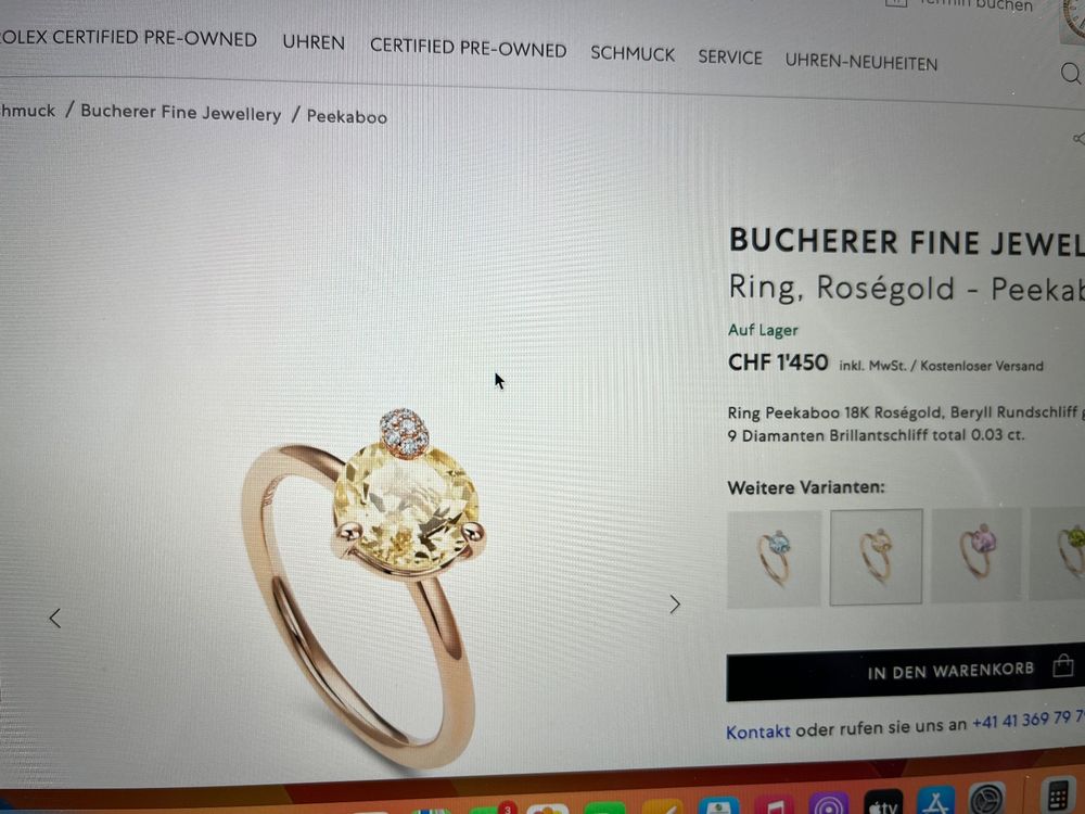 Bucherer Peekaboo Ring 53 (Neu (gemäss Beschreibung)) in für CHF 750 – mit Lieferung auf Ricardo ...