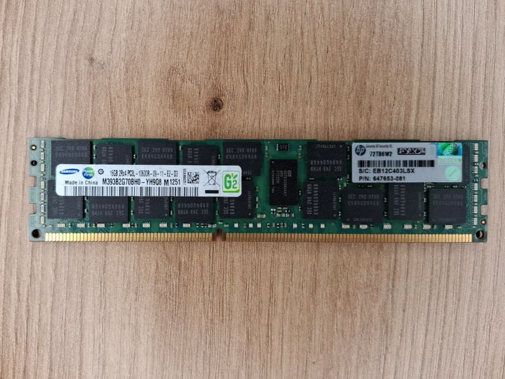 HP Samsung 2x 16GB 2Rx4 PC3L - 12800R Ram (Gebraucht) in Seewen SZ für ...