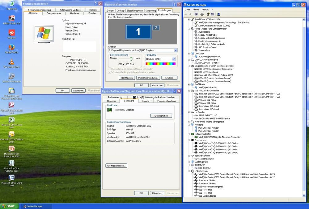 HP Compaq 8200 Elite CMT PC i5 mit Windows XP & Office 2007 | Kaufen ...