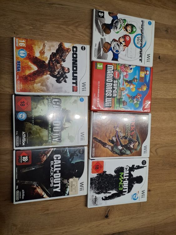 7 stk Wii Spiele Zelda Conduit Mario Kart usw siehe foto (: (Gebraucht ...