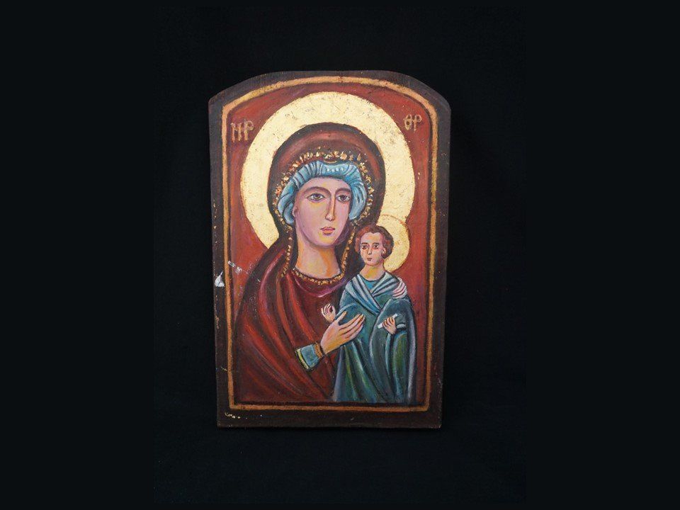 Gottesmutter Ikone und Jesuskind Holzbild (Gebraucht) in Pratteln für ...