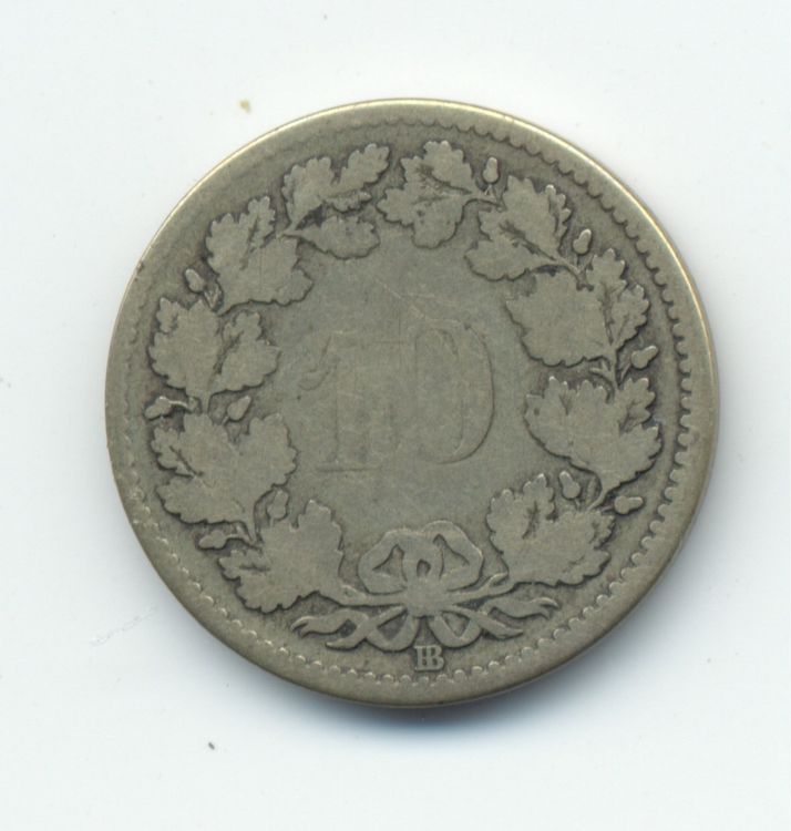 Schweiz 10 Rappen 1851 BB (Gebraucht) in Au SG für CHF 16 – mit Lieferung auf Ricardo kaufen