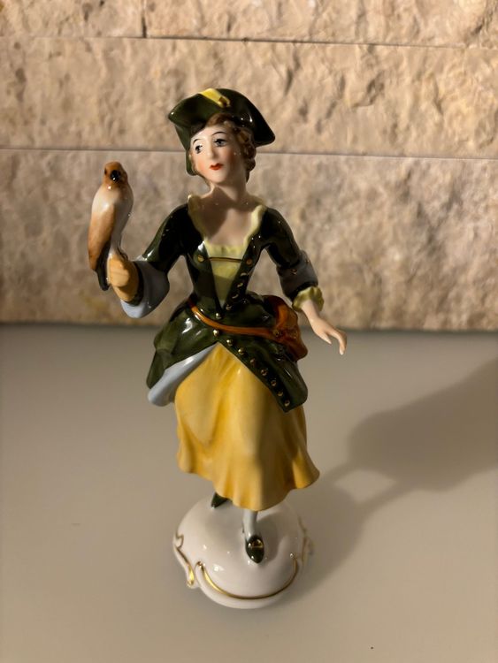 Rosenhal Porzellan Figur Jägerin Falknerin,H.Meisel,ca 20 cm (Gebraucht ...