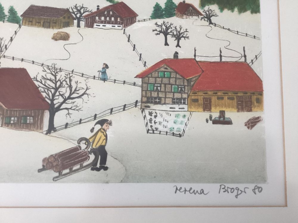 Appenzeller Malerei / Verena Broger 1980 / Litho 125 / 220 (Gebraucht) in Beinwil am See für CHF ...