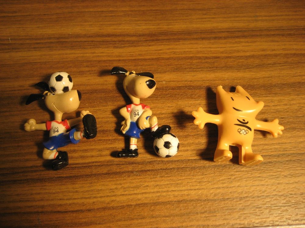 3 Sportmaskottchen -Fussbal WM 94 und Olympia 92 (Gebraucht) in ...