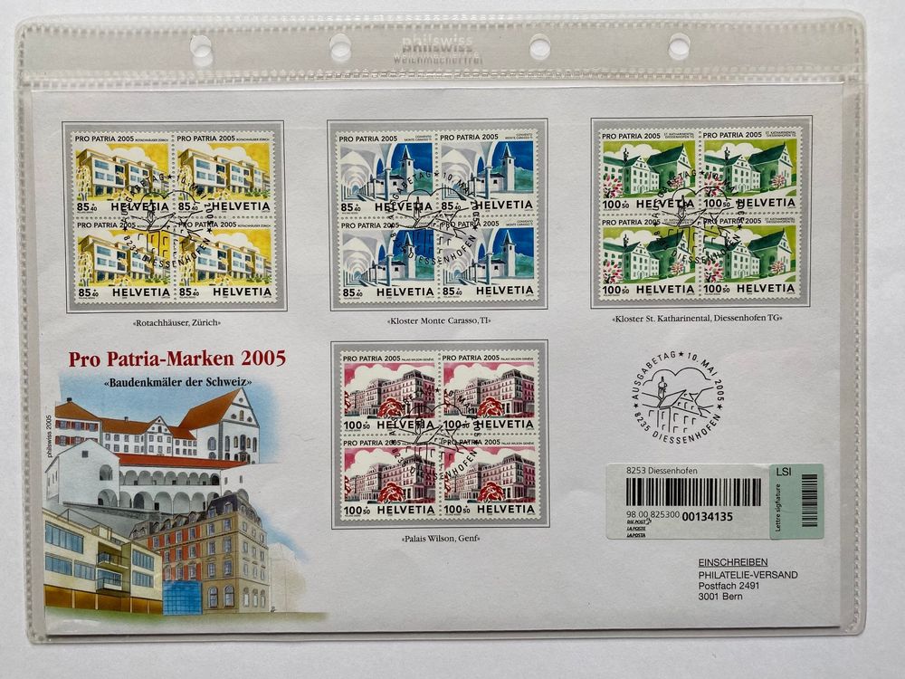 FDC Grossbrief Pro Patria Baudenkmäler der Schweiz 2005 | Kaufen auf Ricardo