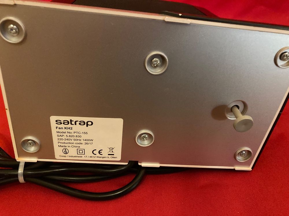 Satrap Heizlüfter 220/ 240V 50Hz 700W / 1400W (Gebraucht) in Solduno ...