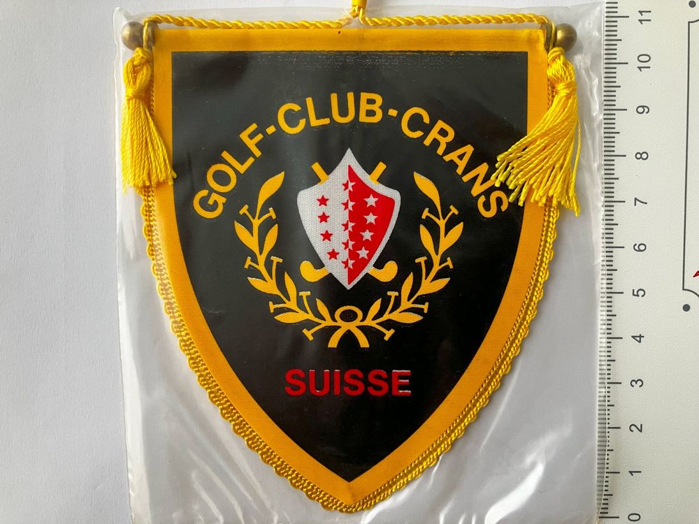 Vintage Fanion/Wimpel GOLF-CLUB-CRANS SUISSE (Neuf avec emballage d ...
