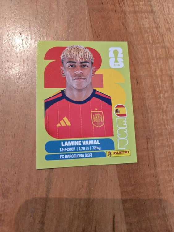 Panini WM 2026 Lamine Yamal ESP Top Zustand (Neu (gemäss Beschreibung ...