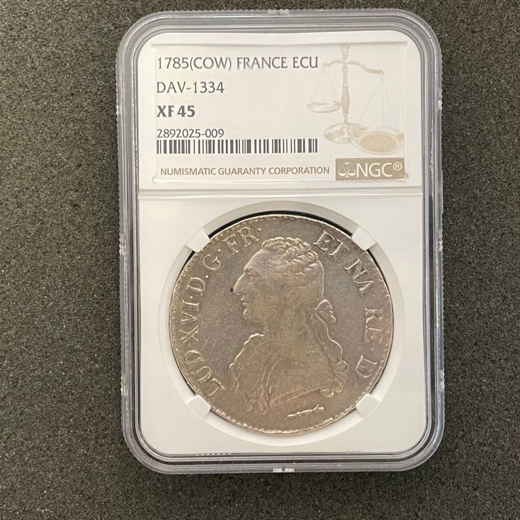 ECU Frankreich Silber 1785 COW NGC XF 45 | Kaufen auf Ricardo