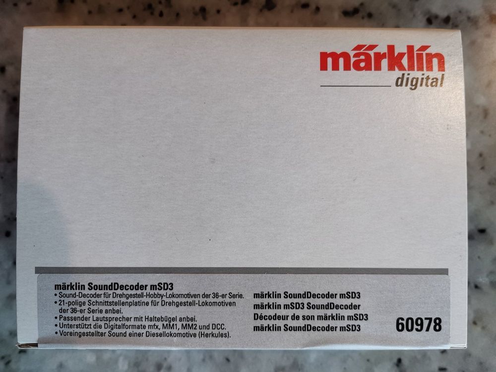 Märklin 60978 Sound Decoder mSD3 Diesel | Kaufen auf Ricardo