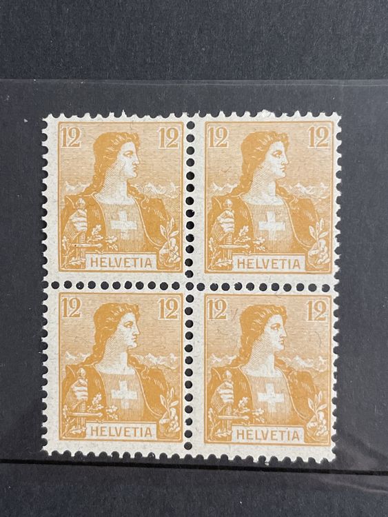 Briefmarken Helvetia Brustbild, 4er Block (Neu (gemäss Beschreibung)) in Walchwil für CHF 3 ...