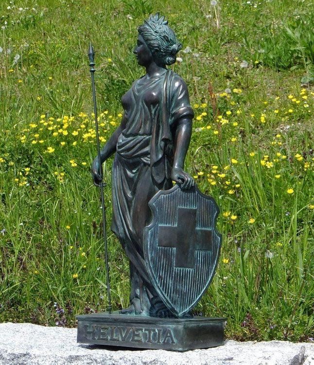 Bronzeskulptur HELVETIA | Kaufen auf Ricardo