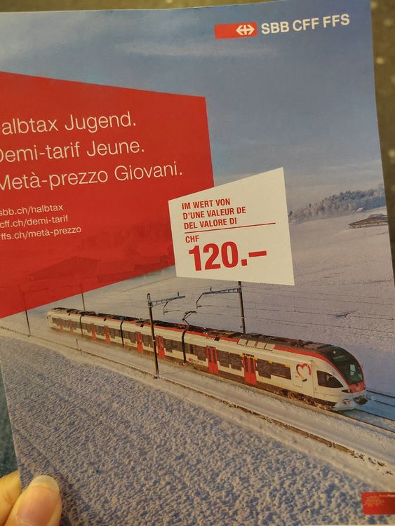 SBB Half fare card coupon (youth) (Neu und originalverpackt) in Zürich ...