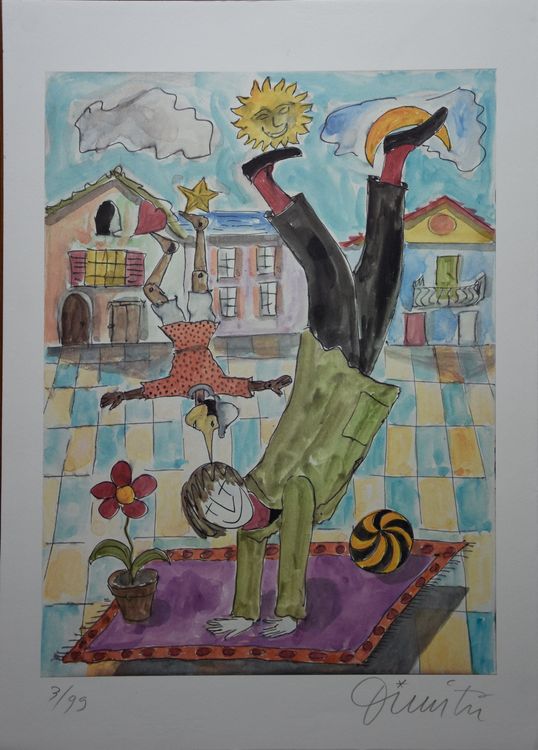 Dimitri mit Pinocchio (Originallithographie) (Neu und originalverpackt ...