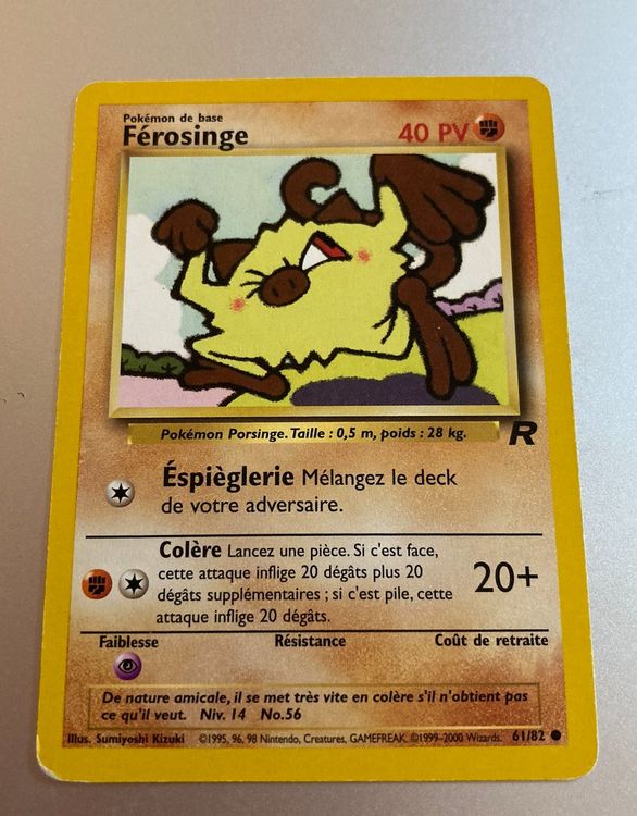 Carte Pokemon Férosinge - carte 61/82 Team Rocket | Kaufen auf Ricardo