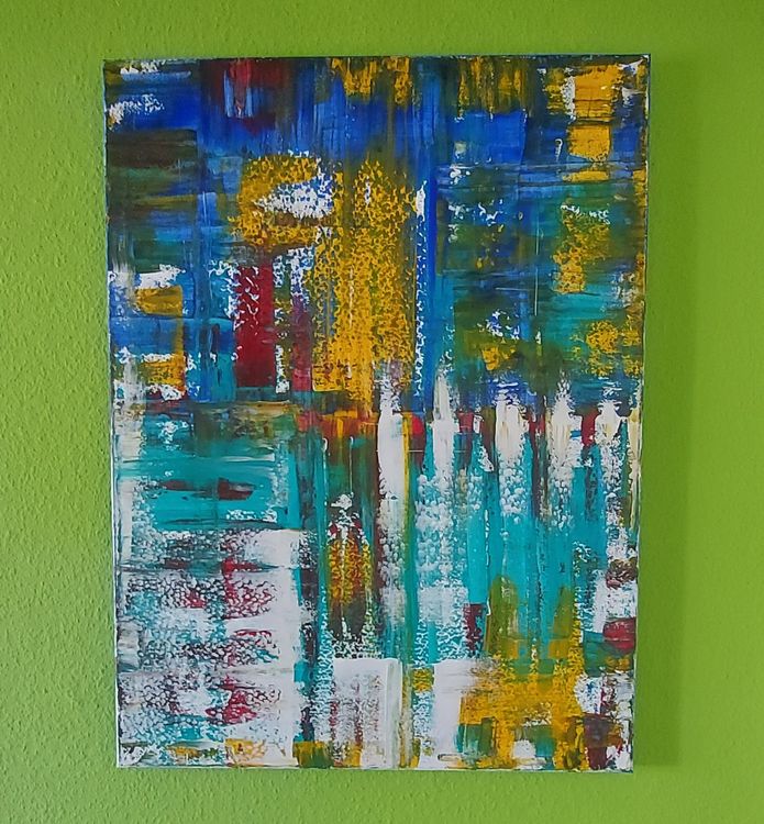 Bild, Farbenfroh,von mir selbstgemalt 60×80 (Gebraucht) in Riehen für CHF 60 – mit Lieferung auf ...