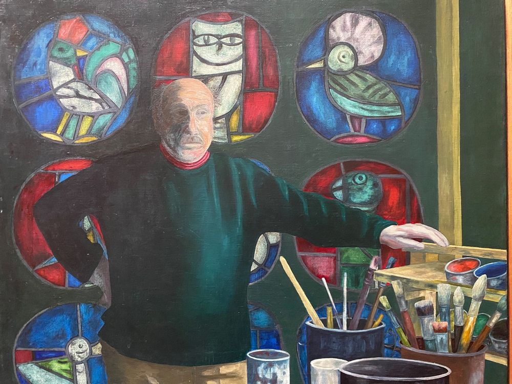 Tolles Potrait-Ölbild Gian Casty im Atelier, Andres Barth 75 | Kaufen ...