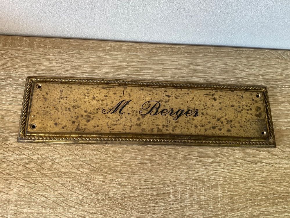 Fabelhafte Namensschild Haustãƒâ¼r Vintage Bild