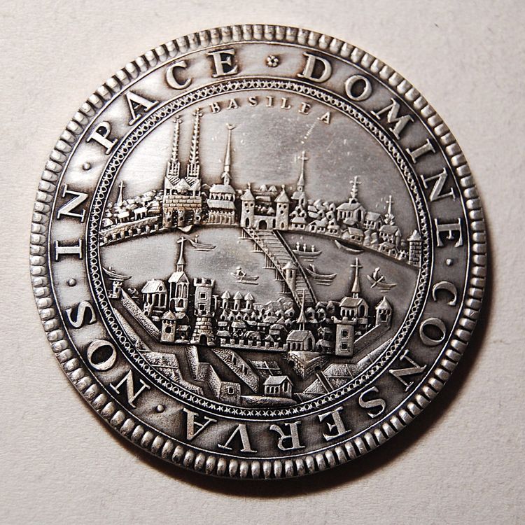 Sehr schöne Medaille - Nachprägung 2 Thaler Basel 1958 (Neu (gemäss ...