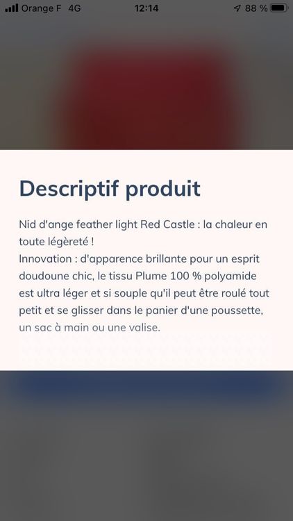 Chancelière chaude / hiver Red Castle (Neuf (Voir description)) à ...