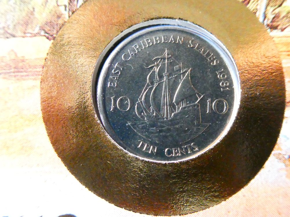 East Caribean Antigua 1981, 10 Cents unzirkuliert Münzbrief (Neu (gemäss Beschreibung)) in ...