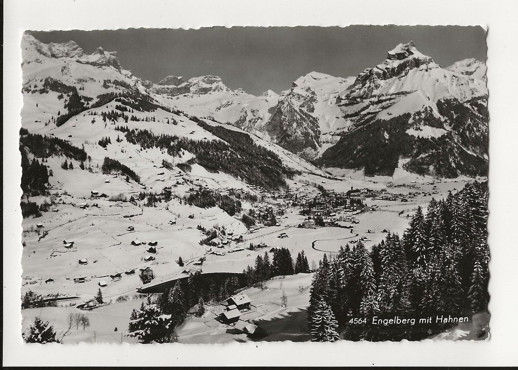 AK 1958 Engelberg mit Hahnen im Winter mit SAFFA Marke (Gebraucht) in ...