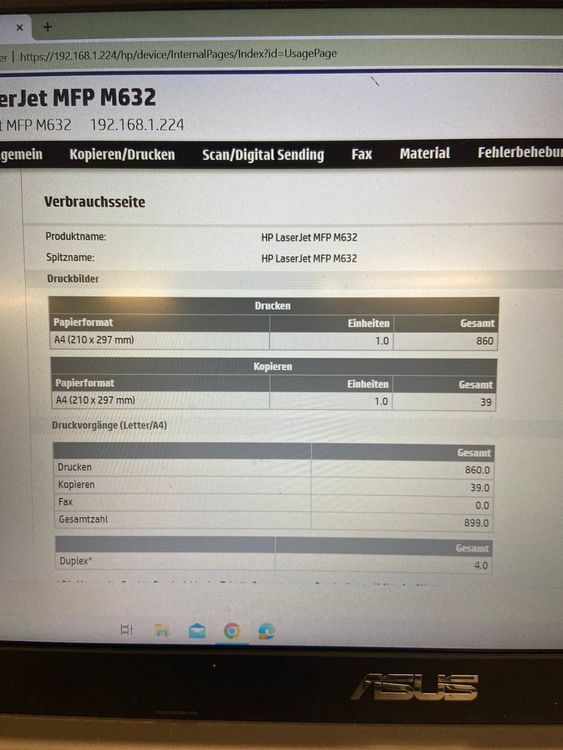 HP LaserJet Enterprise MFP M632 | Kaufen auf Ricardo
