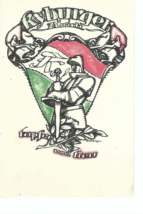 KYBURGER tapfer und treu, Studentenverbindung Zürich 1927 | Kaufen auf ...
