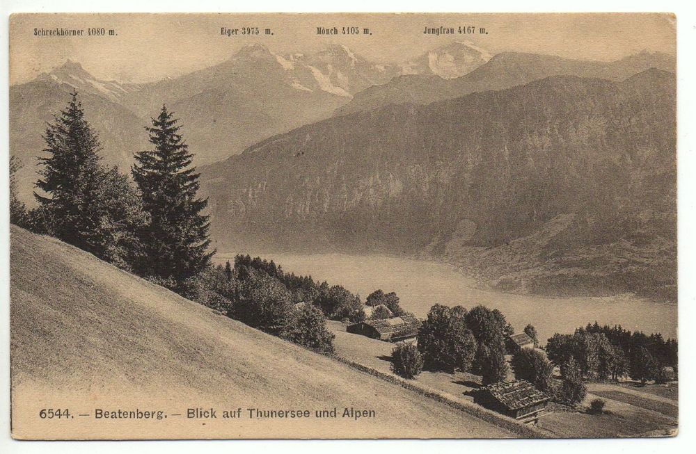 BEATENBERG Blick auf Thunersee + Alpen, Eiger Mönch Jungfrau (Gebraucht) in Jona für CHF 12.9 ...