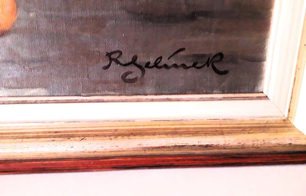 Original - Gemälde von R. Jelinek - Kinder mit Melonen | Kaufen auf Ricardo