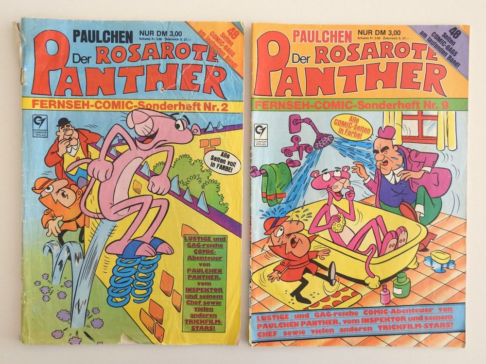Paulchen Panther, 2 Fernseh-Comic-Sonderhefte, Nr. 2 & 9 | Kaufen auf Ricardo