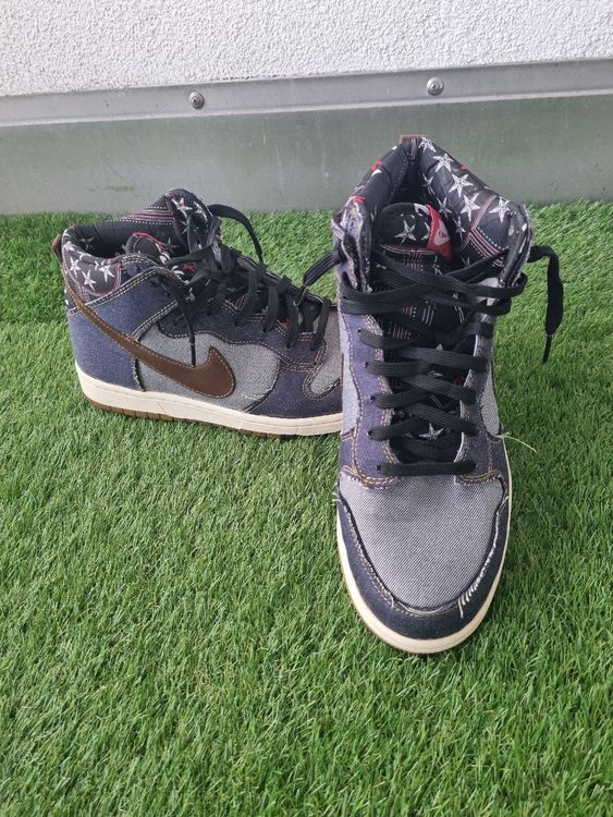 Nike Dunk High Denim Stars Sneakers - Size EU 42.5 (Gebraucht) in ...