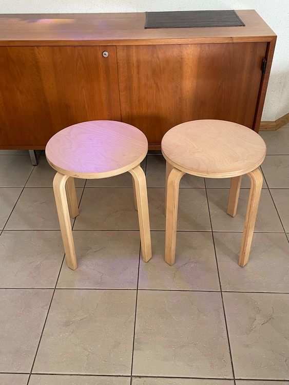 2er Set Design Hocker Frosta IKEA (Stil Alvar Aalto/Artek) (Gebraucht) in Basel für CHF 100 ...