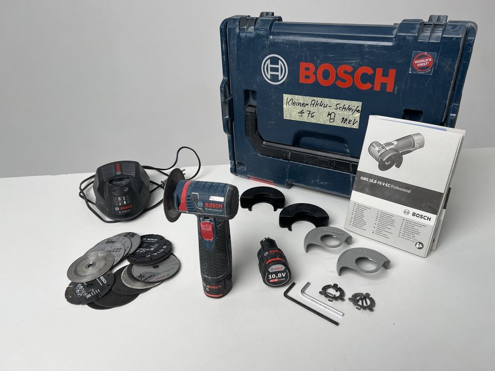 Bosch Akkuschleifer GWS 10,8-76 V-EC Professional (Gebraucht) in ...