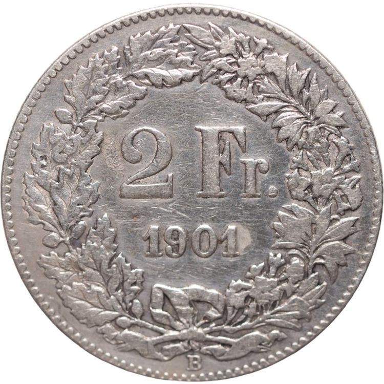 Schweiz Bundesmünze 2 Franken 1901 (Gebraucht) in Liestal für CHF 47 – mit Lieferung auf Ricardo ...